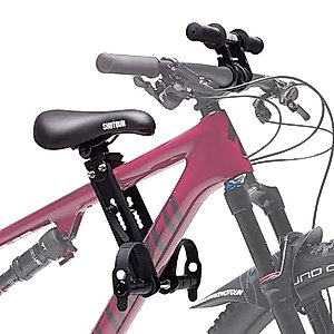 Kids Ride SHOTGUN - Original - MTB Bike Seat and Handlebar Combo - Front Mounted Child Bike Seat - Frame Mounted - Kids 2-5 Years. Original Design.