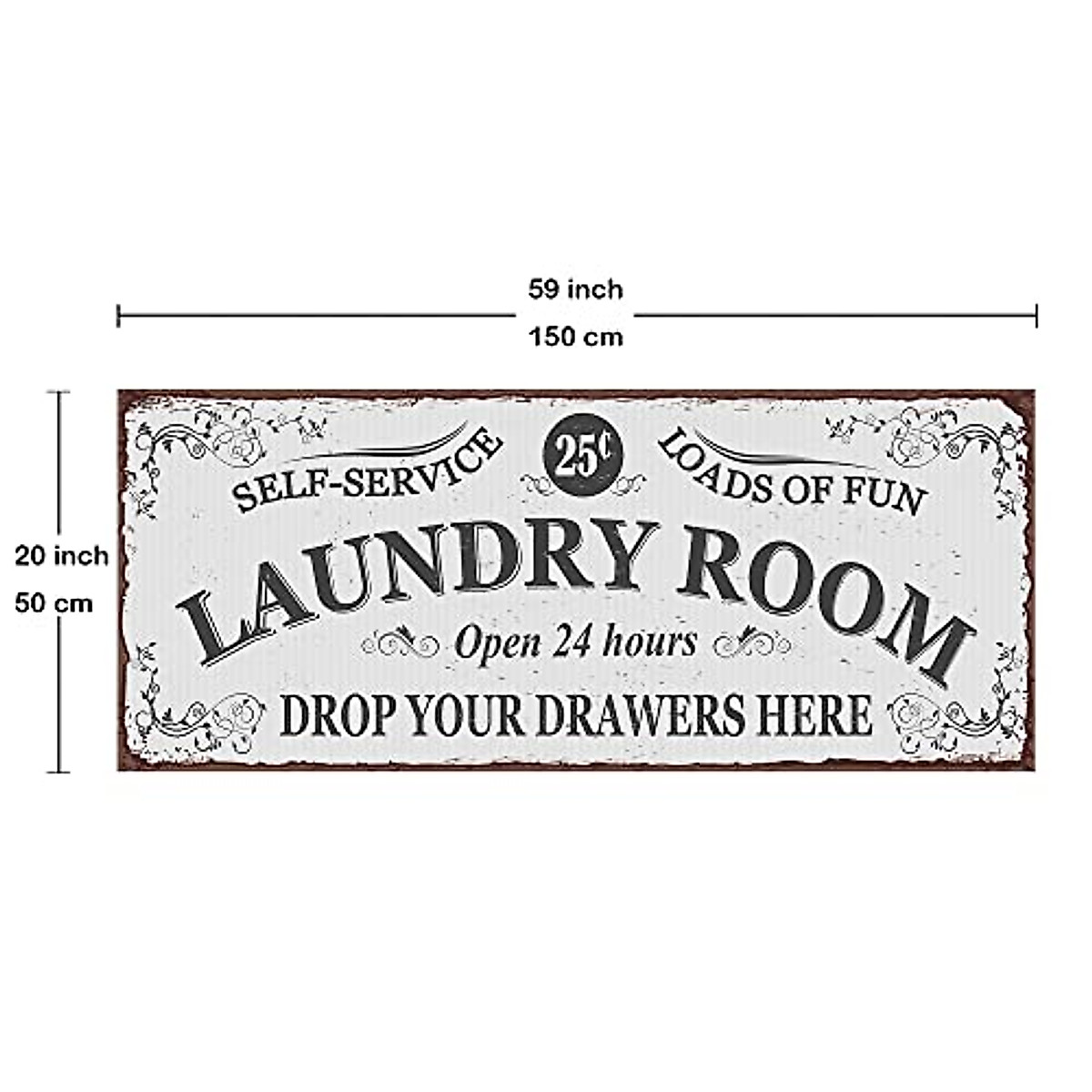 Kuilepa Farmhouse Laundry Room Area Rugs 20"X59" Non Slip Waterproof Laundry Floor Mat Durable Entrance Rug Area Rug for Kitchen Floor Laundry Room Bathroom Hallway Entryway Area Rugs (20"X59")