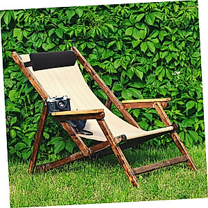 Happyyami 3pcs Beach Chair Sponge Pillow Chair Headrest Car Comfort Accessories Neck Pillow for Recliner Lounge Cushion Padded Pillow Outdoor Pouf Cloth Travel Rest Mat Office Chair