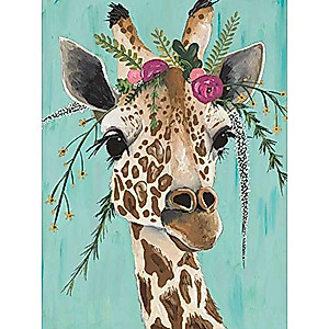 Giraffe Diamond Painting Kits, 5D Diamond Art Kits Full Drill Diamond Painting Kits for Adults Kids Beginner, Painting with Diamonds Arts and Crafts for Adults Home Wall Decor 12X 16 inch