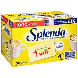 Splenda No Calorie Sweetener Value Pack, 1000 Individual Packets, 2.2 lbs,1000 Count (Pack of 1)
