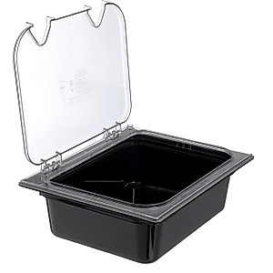 Carlisle FoodService Products 10221B03 StorPlus Half Size Food Pan, Polycarbonate, 4" Deep, Black