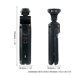 JJC Wired Shutter Remote Control Mini Tripod for Panasonic Lumix S5 II S5 IIX GH6 GH5 II G100 S1 S1R S1H G95 G85 G9 G85 GH5s FZ1000II Camera Vlogging Live Streaming Selfie Recording Replaces DMW-SHGR1
