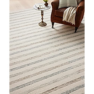Loloi Chris Loves Julia x Chris Collection CHR-05 Ivory/Slate, Transitional 9'-3" x 13' Area Rug