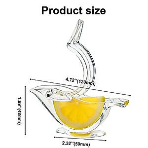 2 Pack Bird Lemon Squeezer, Lemon Juicer Acrylic Manual Juice Lime Squeezer Bird Shape Lemon Slice Wedge Squeezer (2)