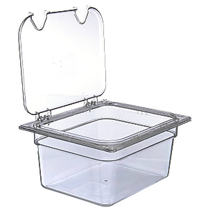 Carlisle FoodService Products Storplus 1/2-Size Food Pan for Catering, Buffets, and Restaurants, Polycarbonate 6 Inches Deep, Clear