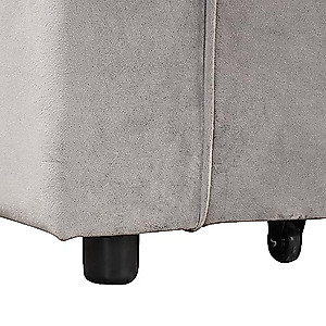 FULife 58" Convertible Sofa Couch with Pull-Out Sleeper,Adjustable Loveseat Armchair Single Bed Chair with Cup Holder,USB Port,Side Pocket&Pillows for Living Room/Apartment/Office/Studio/Small Place