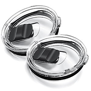 2 Pack Tumbler Lids for Yeti 20 oz Magnetic Replacement Covers, for 20 oz Tumbler, 10/24 oz Mug, 10 oz Lowball, 16 oz Pints, for Rambler/Ozark Trail/Old Style Rtic