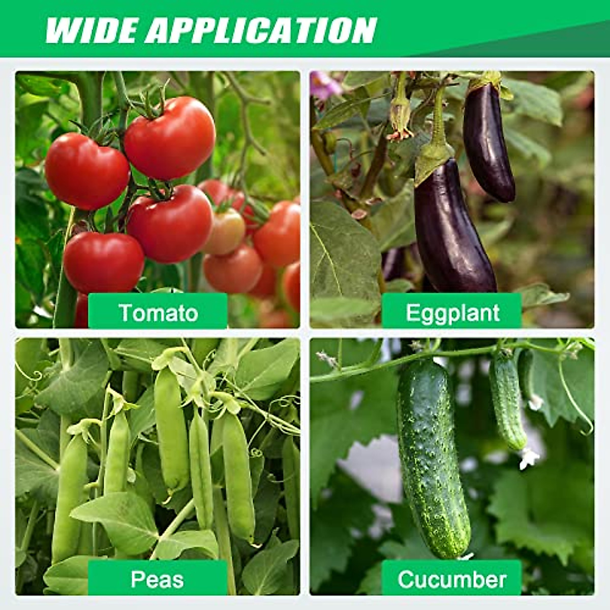 DoCred 3 Pack Tomato Cage, Plant Supports Garden Stakes, Up to 49IN Multi-Functional Garden Trellis Stakes for Climbing Plants Vegetables Flowers