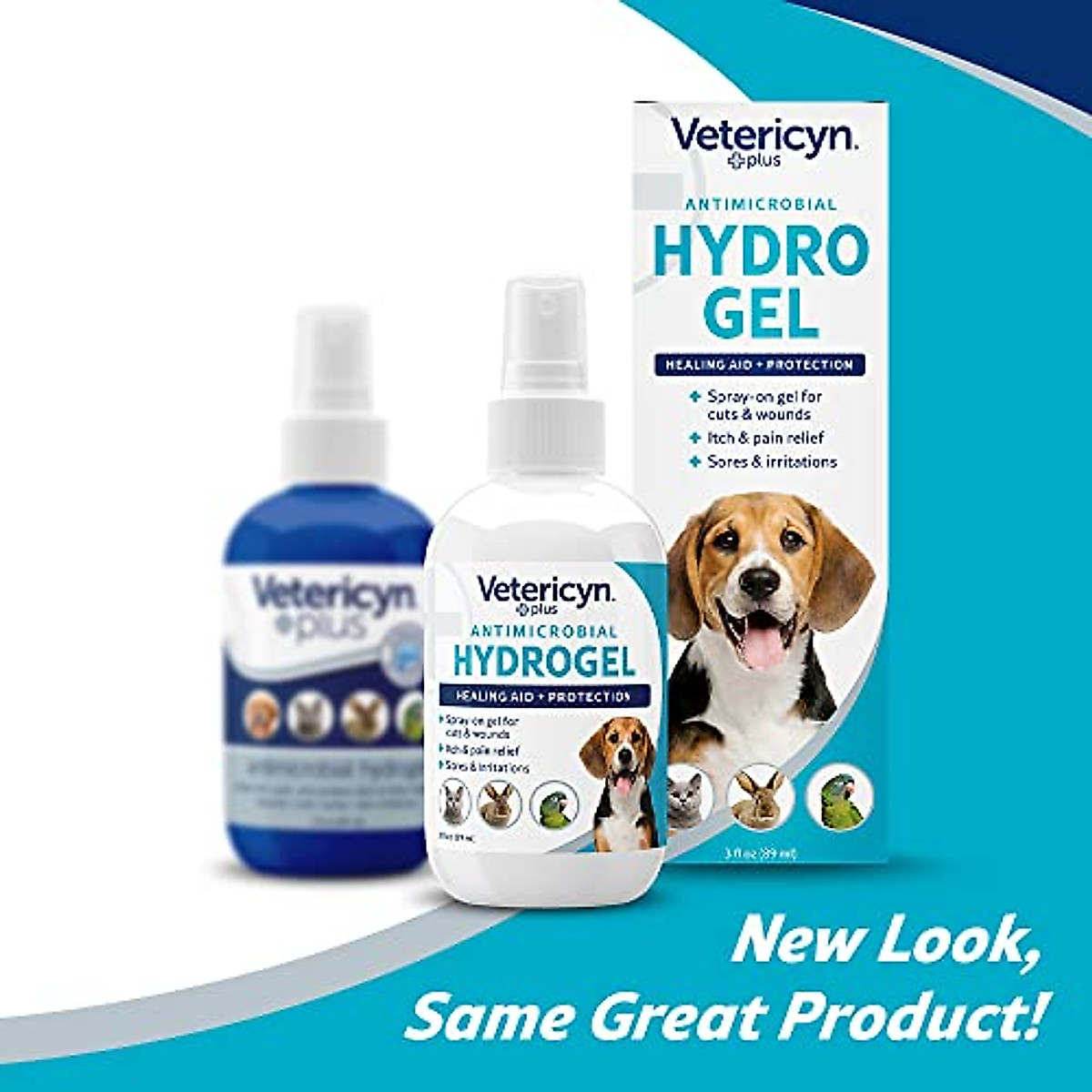 Vetericyn Plus Dog Wound Care Hydrogel Spray | Healing Aid and Wound Protectant, Sprayable Gel to Relieve Dog Itchy Skin, Safe for All Animals. 3 Ounces