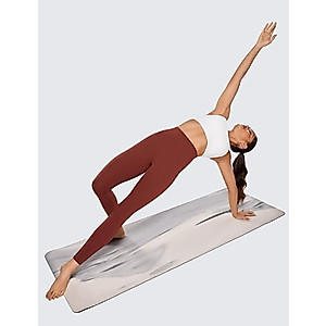 CRZ YOGA Women's Butterluxe Super High Waisted Workout Leggings 28 Inches -Over Belly Buttery Soft Full Length Yoga Pants Jujube Brown Large