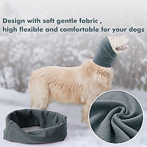 PUMYPOREITY Calming Dog Ears Cover, Dog Ear Muffs Noise Protection, Dog Ear Protection for Anxiety Relief, Dog Calming Hood, Dog Headband for Anxiety, Ear Muffs for Dogs and Cats,Green,L