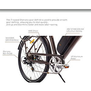 Adults 28" Electric Bike 500W Motor City Urban Cruiser Ebike 28MPH 50+Miles Removable LG Cells Battery Commuter Electric Bicycles E Bike Throttle Pedal Assist UL
