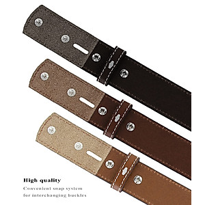Engraved Tooled Leather Genuine Full Grain Western Floral Belt Strap 1-1/2" Wide (Black, 38)