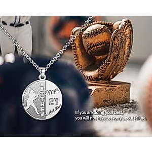 SexyMandala Baseball Necklace Number Necklace Custom Sports Number Pendant Necklace Gold Personalized 925 Sterling Silver