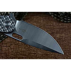 TwoSun Knife M390 Fold Satin Blade Flipper Gift Titanium Handle TS177