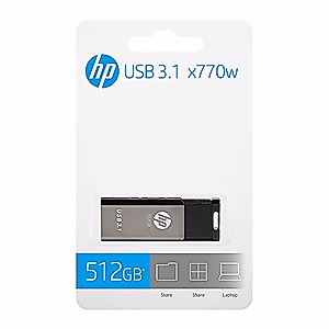 HP 512GB x770w USB 3.1 Flash Drive - 400MB/s