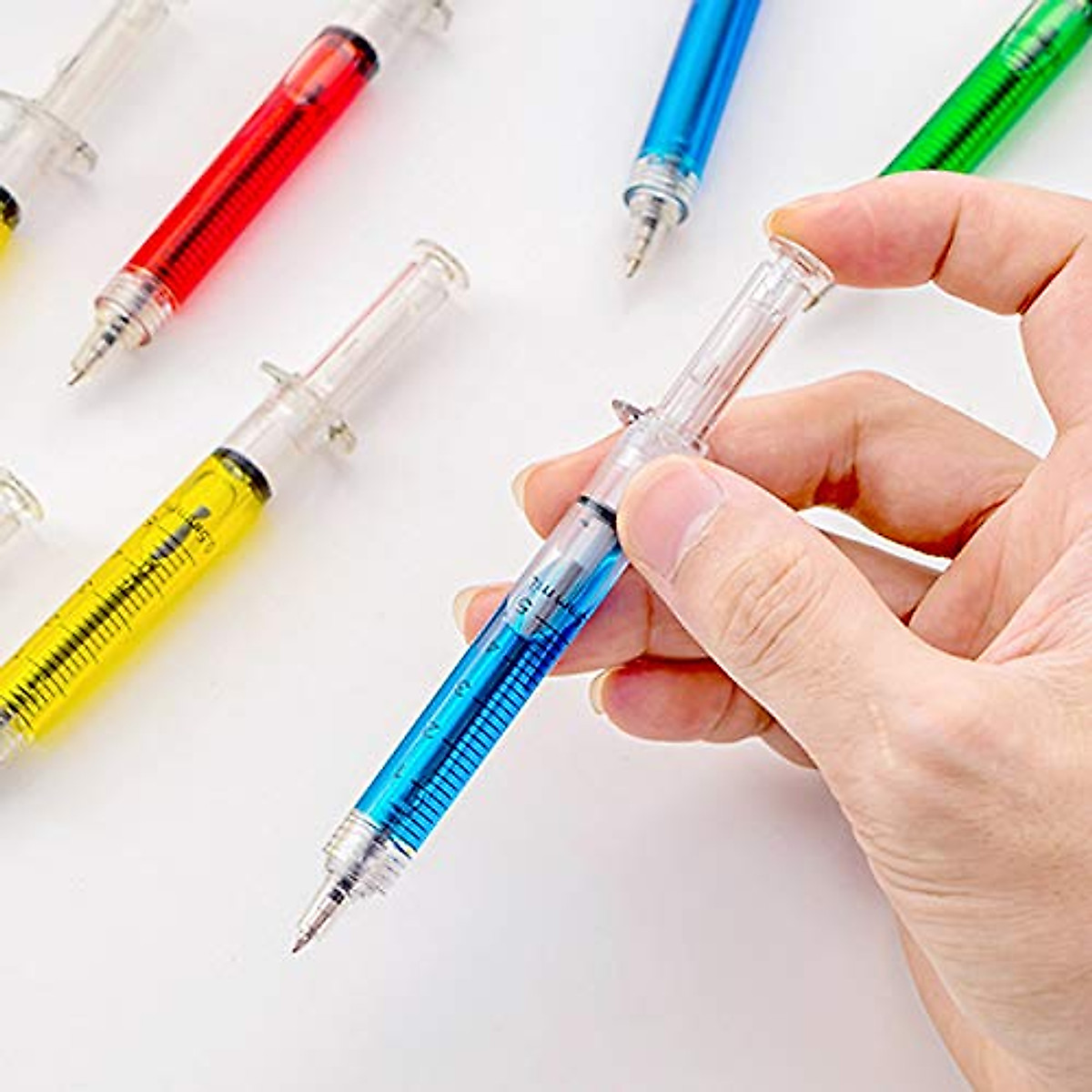 BestGrew® 4 Syringe Pens + 6 Syringe Highlighters Fluorescent Needle Watercolor Pen