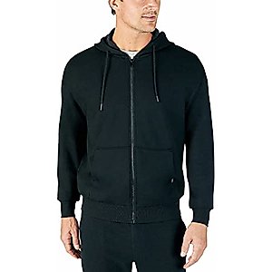 Eddie Bauer Mens Super Soft Heavyweight Full Zip Fleece Hoodie (as1, alpha, m, regular, regular, Black)