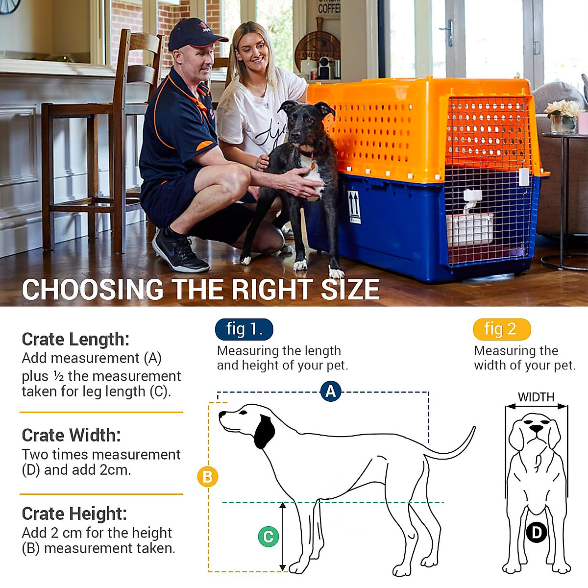Pet-Express Pet Crate - Durable, Heavy Duty Dog Cat Kennel, IATA Airline Approved Pet Carrier, Pet Palace Dog Kennel, Travel Dog and Cat Crate for Large Dogs Indoor or Outdoor, 7 Sizes