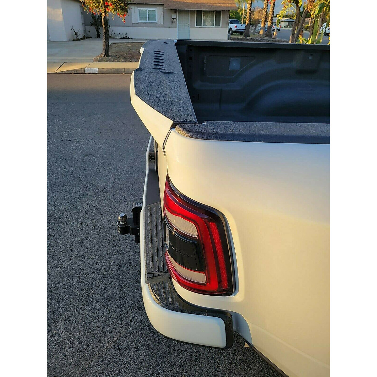 HECASA Air Design Tailgate Spoiler Compatible with 2009-2021 Dodge Ram Classic 1500 2500 3500 Replacement for #CH06A16 Black Cap Molding Top Protector