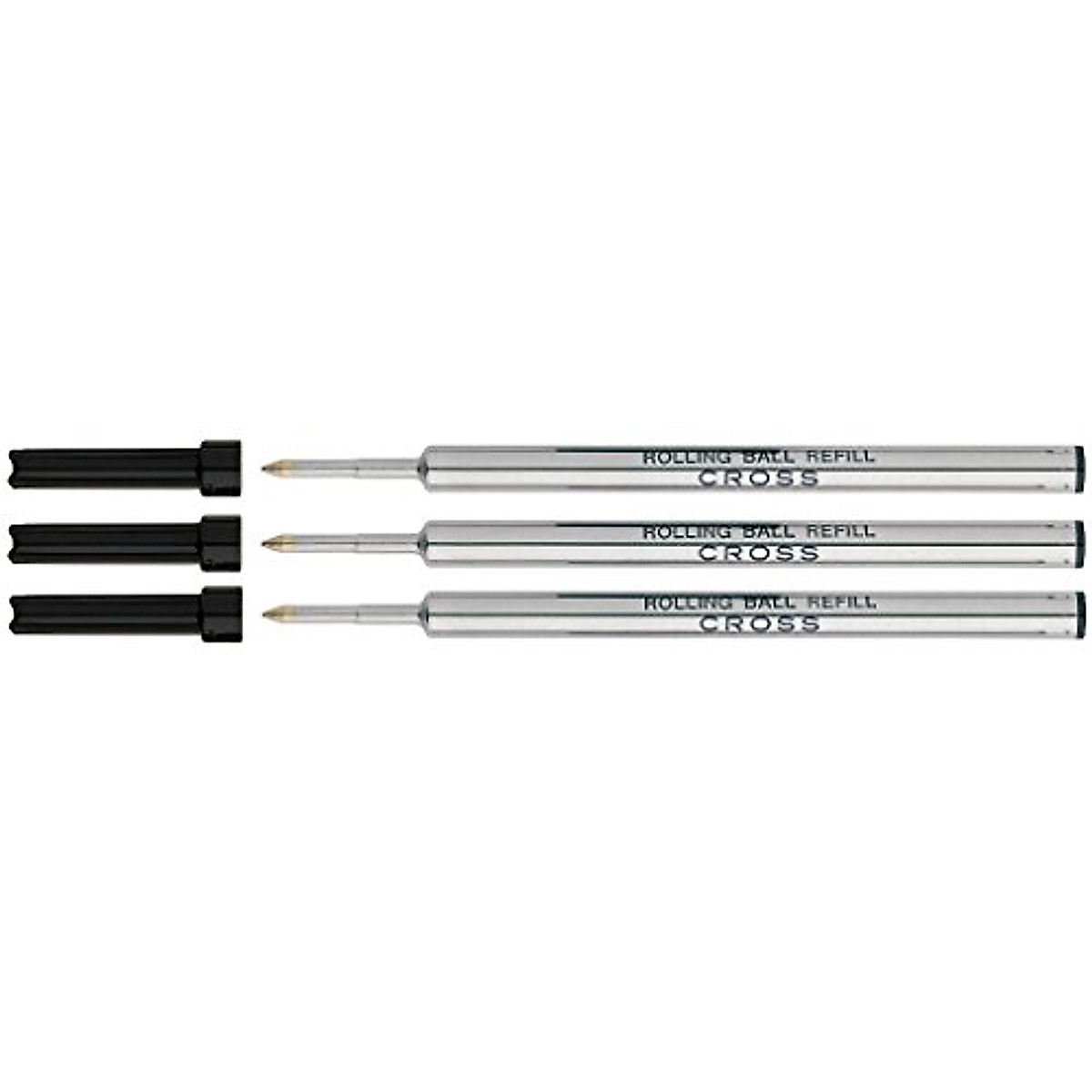 Cross Gel Ink Rolling Ball Refill for Selectip Pen - Black (Pack of 3)