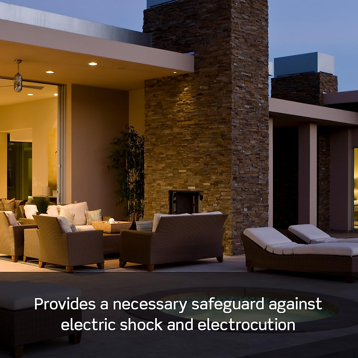 Leviton Blank Face GFCI, 20 Amp, Self Test, LED Indicator Light, Provides GFCI Protection where an Outlet is not Needed, GFRBF-W, White