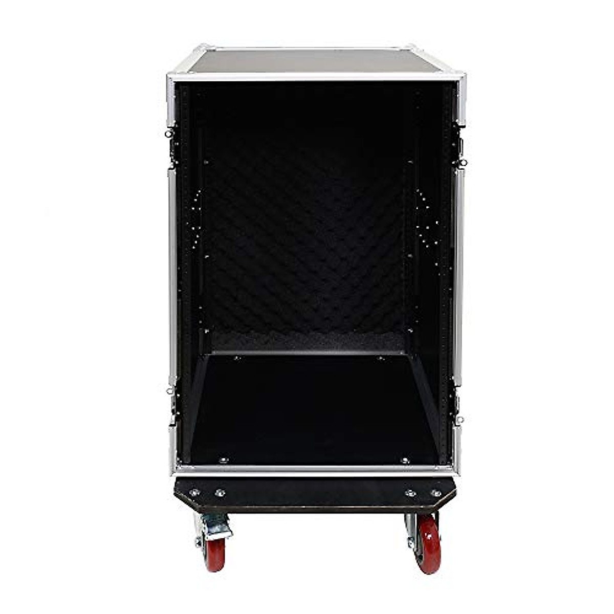 Seismic Audio - SA-PTR-16UC - 16 Space Pro Audio DJ Road Rack Case with Casters - 16U Pro Tour Grade Rack