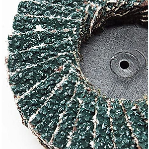 Benchmark Abrasives 2" Quick Change Zirconia Flap Disc Grinding Wheel with Male R-Type Back Design for Cleaning Finishing Deburring of Irregular Surfaces (Pack of 10) - 36 Grit