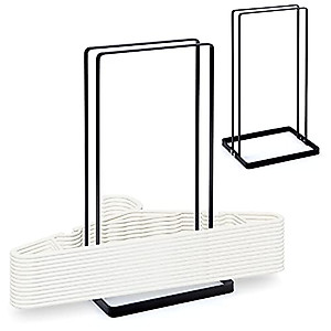 HAKDAY Portable Hanger Organizer Rack, 1PC Metal Hanger Stacker Black Hanger Caddy Hangers Storage for Closet Laundry Dry Cleaning Room