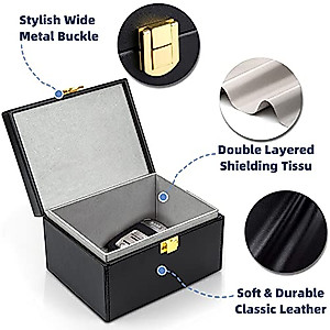 Samfolk Faraday Box with Faraday Pouch 2 Pack, Keyless Entry Car Key Safe Protector RFID Anti-Theft Signal Blocking Cages