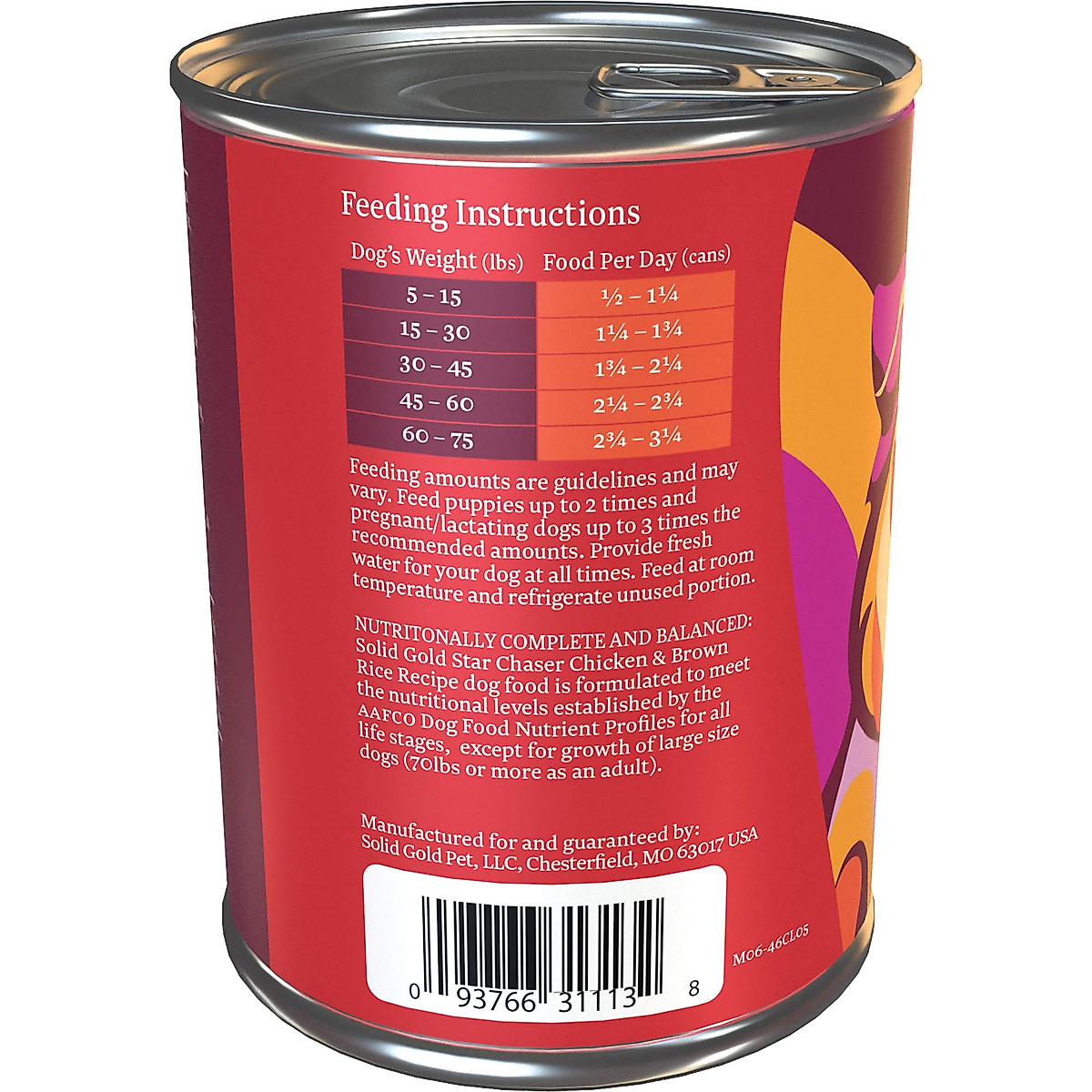 Solid Gold Canned Dog Food for Adult & Senior Dogs - Made with Real Chicken and Whole Grains - Star Chaser High Calorie Wet Dog Food for Healthy Digestion and Immune Support…