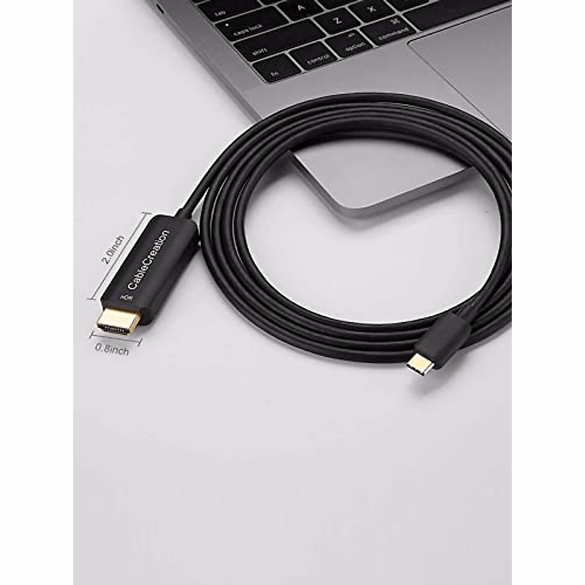 CableCreation USB C to HDMI Cable 4K@60Hz HDR, 6FT USB C to HDMI Cord, Compatible with MacBook Pro 2020, iPad Pro 2020, Surface Book 2, S20, S10 to TV, Projector, Monitor, Black