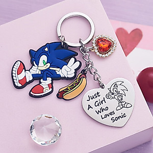Sonic Hedgehog Merchandise Keychain Gifts For Teen Girls Daughter Women Birthday Gift Keychains