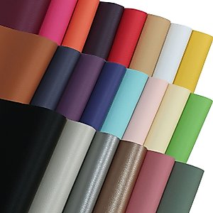 OZXCHIXU 22Pcs Faux Leather Sheets,Solid Grain Colors Leather Plain Texture Leather Soft PU Faux Leather Fabric Sheets for Earrings,Wallet,Making DIY Craft,Hair Accessories DIY Projects 8X6inches