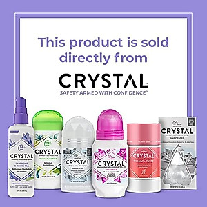Crystal Magnesium Solid Stick Natural Deodorant, Non-Irritating Aluminum Free Deodorant for Men or Women, Safely and Effectively Fights Odor, Baking Soda Free, Cucumber + Mint, 2.5 oz