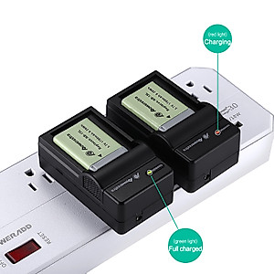 Powerextra 2 Pack NB-13L Battery and Travel Charger Compatible with Canon PowerShot G5 X G7 X G7 X Mark II G9 X G9 X Mark II SX620 HS SX720 HS SX730 HS Digital Camera