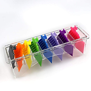 Professional Hair Clipper Guards Guides, Color Coded Hair Cutting Guides Come with Organizer, 1/8" To 1", Fits for All Full Size Clippers