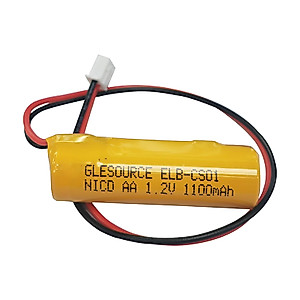 XUNTU 1.2V 1100mAh Exit Sign Emergency Light NiCad AA Battery Compatile for ELB-CS01, Unitech OSA268, EXR EL 122 C4T (2 Pack)