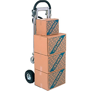 Global Industrial Aluminum 2-in-1 Convertible Hand Truck with Pneumatic Wheels - Senior