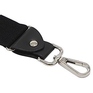 Timiot Mens Suspender with Swivel Hooks Adjustable Braces Y Shaped Elastic Comfortable Braces Strap (Black)