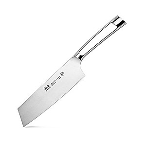 Cangshan N1 Series German Steel Forged Nakiri Vegetable Cleaver, 7" Blade, Silver