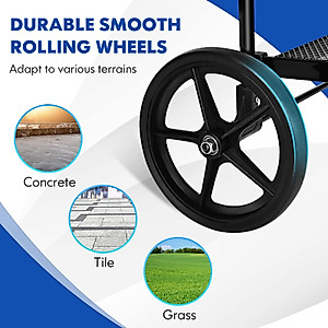 COSTWAY Folding Shopping Cart, Extra Jumbo Double Basket Grocery Cart with 360° Swivel Rolling Bearing Wheels, Dense Metal Mesh Base, Large Capacity Utility Cart for Market, Grocery, Laundry (Black)