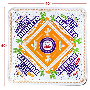 WRYBABY Baby Burrito | Soft Cotton Swaddling Blanket | 40" L x 40" W