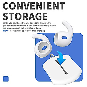 2 Pairs DamonLight Ear Hooks for AirPods Pro 2 Anti-Slip Anti Scratches Sport Ear Tips Compatible with AirPods Pro 2nd Generation 2022 Released S & M & L