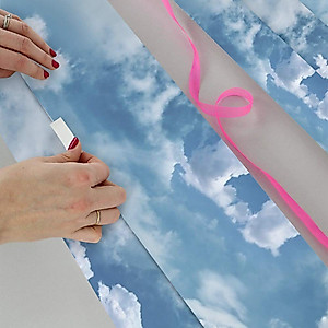 Wrapping Paper Blue Sky and Cloud for Christmas,Birthday,Valentines Day,Bridal or Baby Showers Gift- 3Rolls - 58inch x 23inch Per Roll