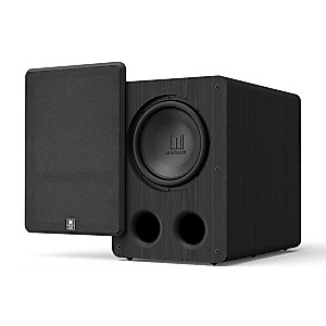 Monolith M-12 V2 12-Inch THX Certified Ultra 500 Watt Powered Subwoofer - Low Distortion, High Power Output, Vented HDF Cabinet, RCA and XLR Inputs, for Home Theater Systems, Black Ash Finish