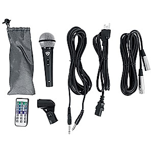 Rockville RPG122K Dual 12" Powered Speakers, Bluetooth+Mic+Speaker Stands+Cables