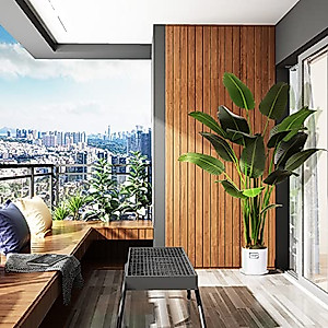 OXLLXO 6.5ft Artificial Silk Bird of Paradise Palm Tree (78in) with 17 Trunks Faux Tree and Plastic Nursery Pot, Fake Plant for Office House Farmhouse Living Room Home Decor (Indoor/Outdoor)