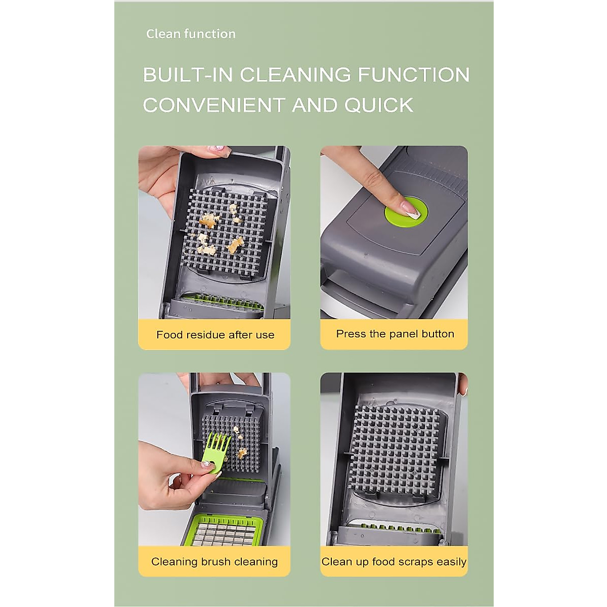 BM VIRAL Vegetable Chopper, Onion Chopper, Mandolin Slicer, Pro 10 in 1 professional food Chopper Multifunctional Vegetable Chopper and Slicer, Dicing Machine, With Container (grey)